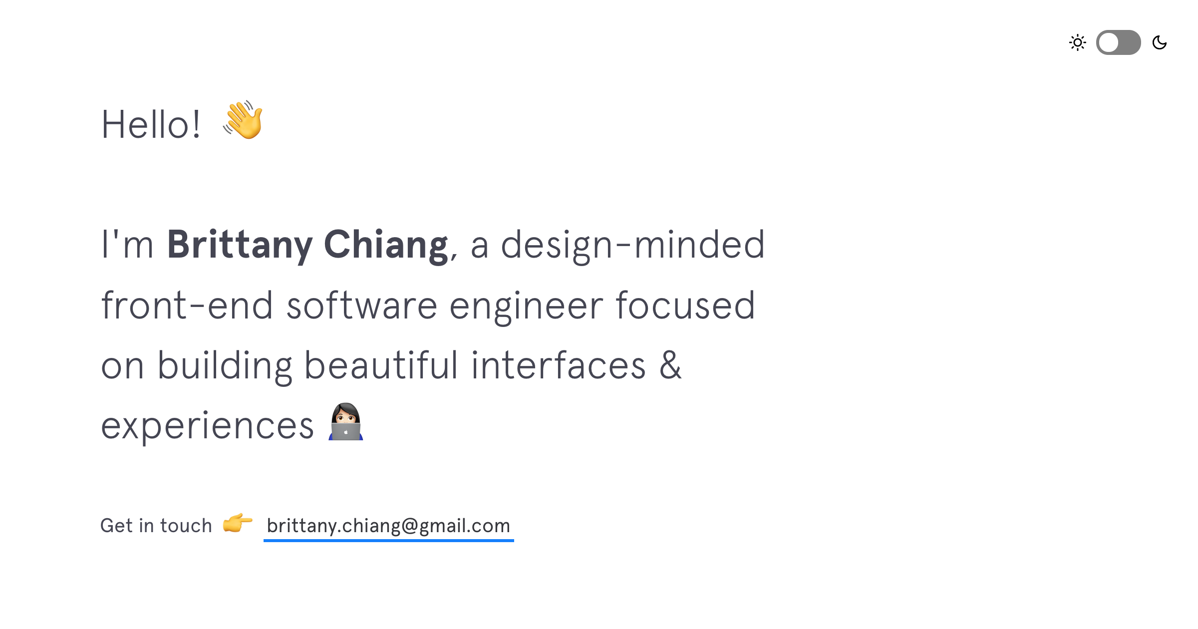 Brittany Chiang | Front End Software Engineer